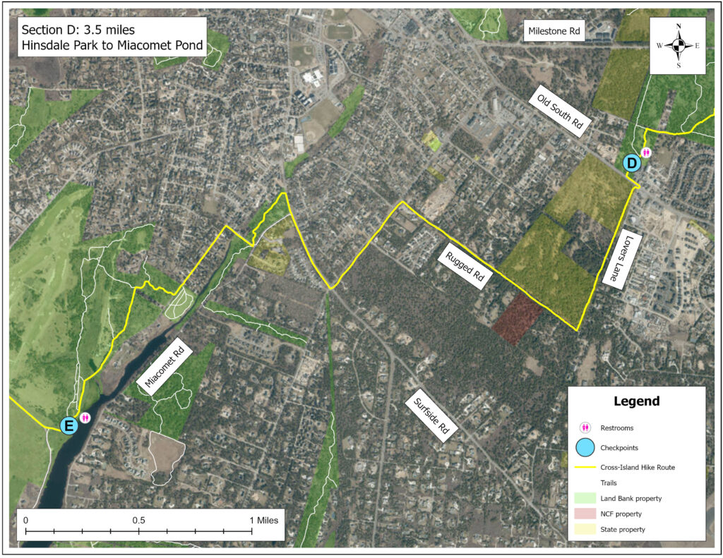 2025 Cross Island Hike Section Maps - Nantucket Land Bank